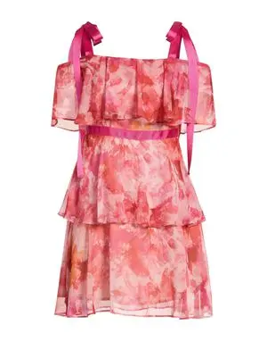 Liu Jo Tie-dye Crepe Mini Dress With Grosgrain Trims