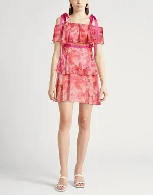 Liu Jo Tie-dye Crepe Mini Dress With Grosgrain Trims
