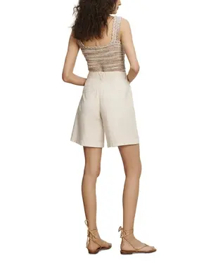 Veronica Beard Carter Tailored Shorts - Ecru