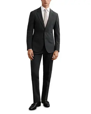 REISS Promise Single Breasted Two Button Notch Plain Weave Suit Jacket