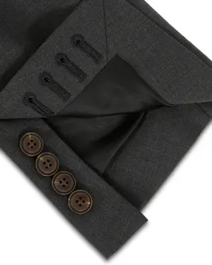 REISS Promise Single Breasted Two Button Notch Plain Weave Suit Jacket