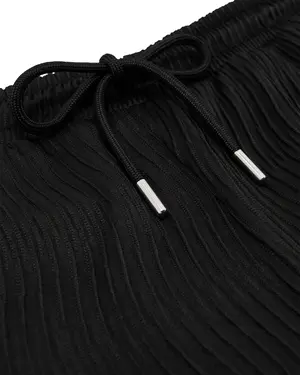REISS Textured Drawstring Shorts - Black