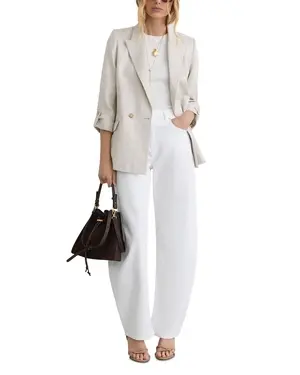 REISS Sabel High Rise Barrel Leg Jeans