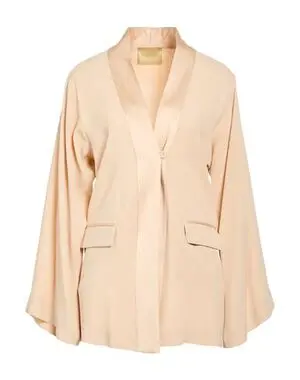 Momoni Single-breasted Blazer With Satin Trims - Blush
