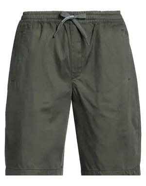 Armani Exchange Lyocell And Cotton Twill Shorts - Green
