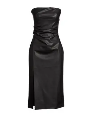 OTTOD'AME Strapless Midi Dress With Side Slit