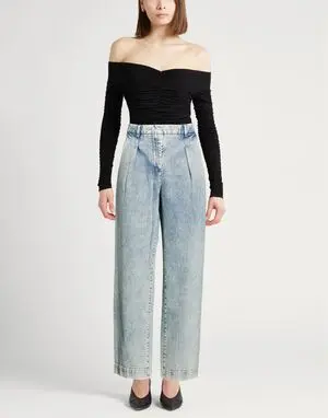 MOORER High Waisted Straight Leg Jeans