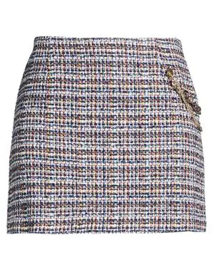 Liu Jo Multicolor Tweed Mini Skirt With Brooch Detail