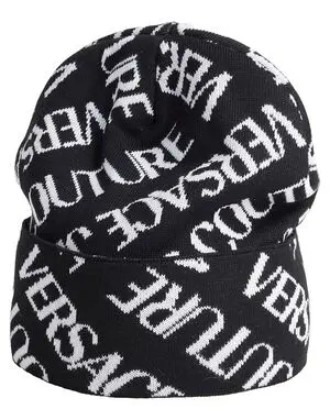 Versace Acrylic Wool Beanie With Logo Print