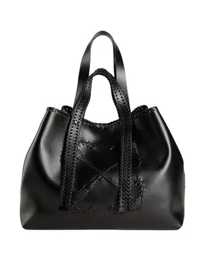 OFF-WHITE™ Leather Maxi Shopper Bag With Brand Logo