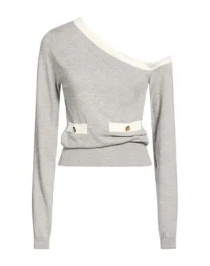 BABYLON Melange Viscose & Polyester Off-the-shoulder Sweater