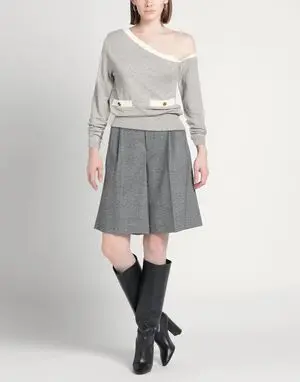 BABYLON Melange Viscose & Polyester Off-the-shoulder Sweater