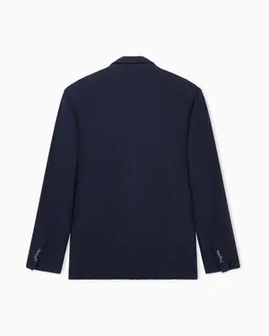 Giorgio Armani Blazer Regular Fit In Seersucker Jersey