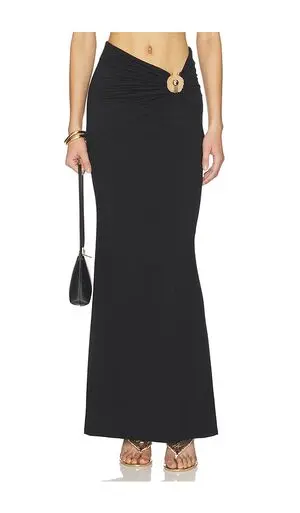Superdown Clayre Maxi Skirt With Gold-tone Hardware