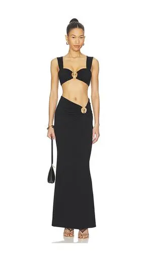 Superdown Clayre Cropped Top With Gold-tone Hardware