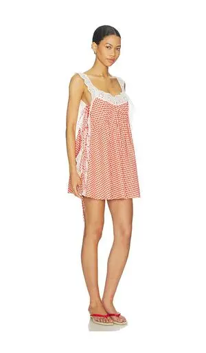 Caroline Constas Lucilla Eyelet Trimmed Mini Dress
