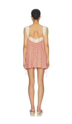 Caroline Constas Lucilla Eyelet Trimmed Mini Dress