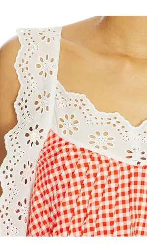Caroline Constas Lucilla Eyelet Trimmed Mini Dress