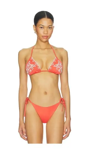 CLEOBELLA Seraphine Triangle Bikini Top - Paprika