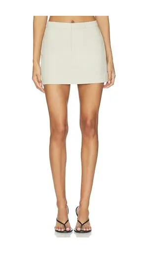 Still Here Kelly Mini Skirt In Ripstop - Stone