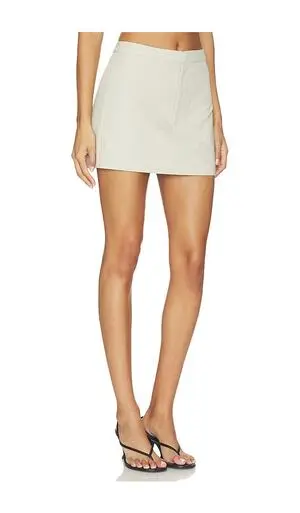 Still Here Kelly Mini Skirt In Ripstop - Stone