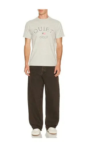 QUIET GOLF Usa T-shirt In Grey
