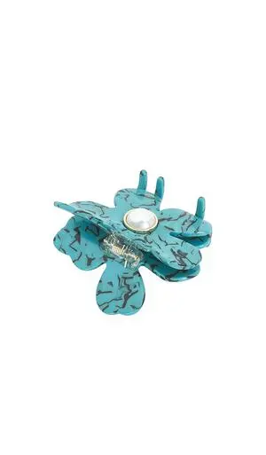 Lele Sadoughi Lily Claw Clip With Faux Pearls - Turquoise