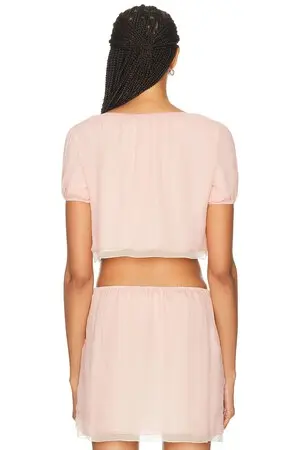Miu Miu Cropped Chiffon Top