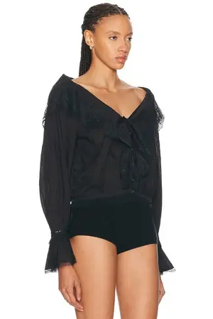 Lpa Rhea Top With Lace Trim