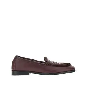 Bottega Veneta Silenzio Nappa Leather Loafers With Intrecciato Detail - Red