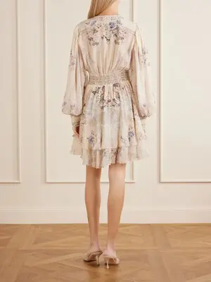 Camilla Printed Embellished Silk-chiffon Midi Dress