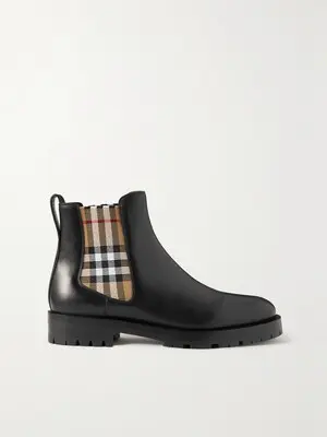 Burberry Leather Chelsea Boots - Black