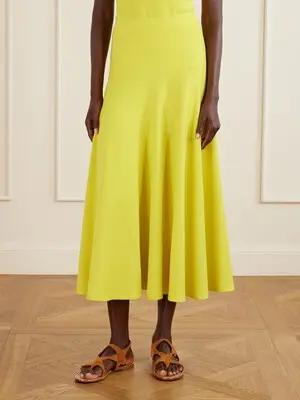 Gabriela Hearst Wool Maxi Skirt - Yellow