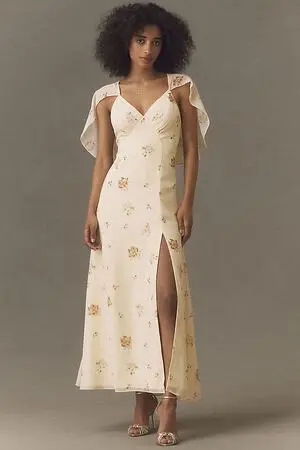 Chiffon Maxi Dresses with Slit