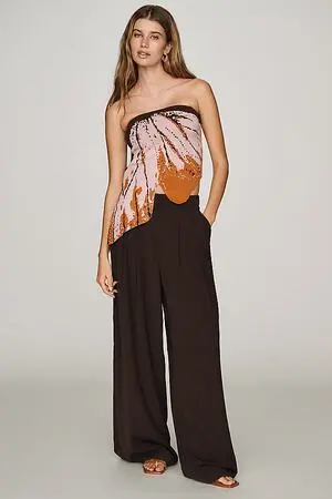 Anthropologie Butterfly Wing Graphic Tube Top