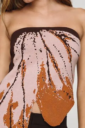 Anthropologie Butterfly Wing Graphic Tube Top