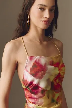 Bhldn Slip Midi Dress In Floral Print