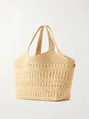 Saint Laurent Icare Raffia Tote - Brown