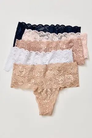 Cosabella Never Say Never Comfie Thong 5-pack - Multicolor
