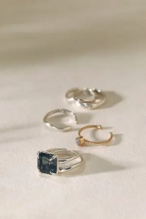Chan Luu Sterling Square Crystal Toe Ring