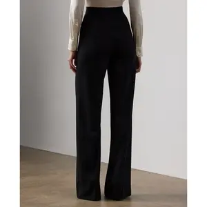 Ralph Lauren Dean Wool Gabardine Wide Leg Pants