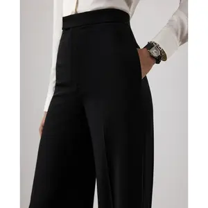 Ralph Lauren Dean Wool Gabardine Wide Leg Pants