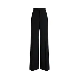 Ralph Lauren Dean Wool Gabardine Wide Leg Pants