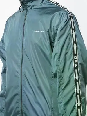 Off-White Logo Stripe Zip-up Jacket