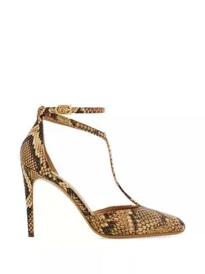 FERRAGAMO T-strap Stiletto Pumps - Neutrals
