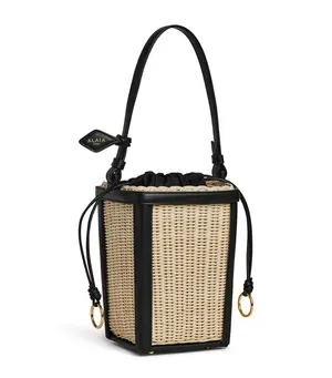 Alaïa Small Wicker Bucket Bag
