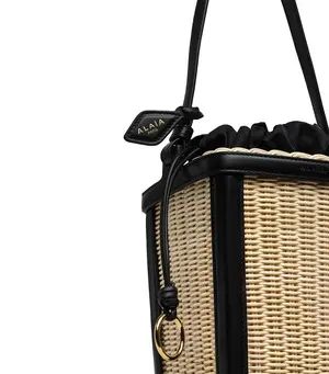 Alaïa Small Wicker Bucket Bag