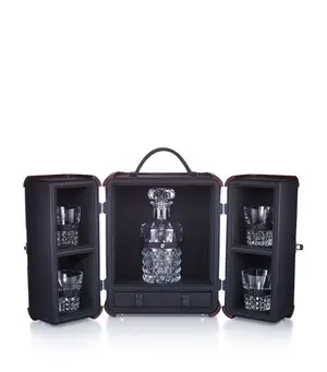 THE MARTHA, BY BACCARAT Leather-oak Louxor Octogonetrunk
