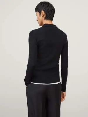 LISA YANG Agata Cardigan Shirt - Black