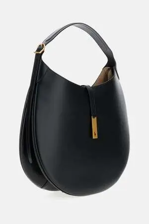 Polo Ralph Lauren Calf Leather Shoulder Bag - Black